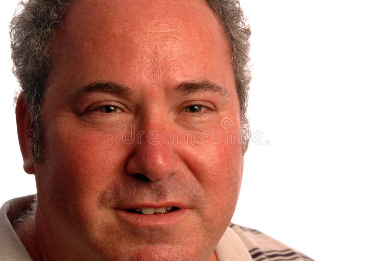 Sincere man stock photo. Image of roseacea, forties, balding - 1169228