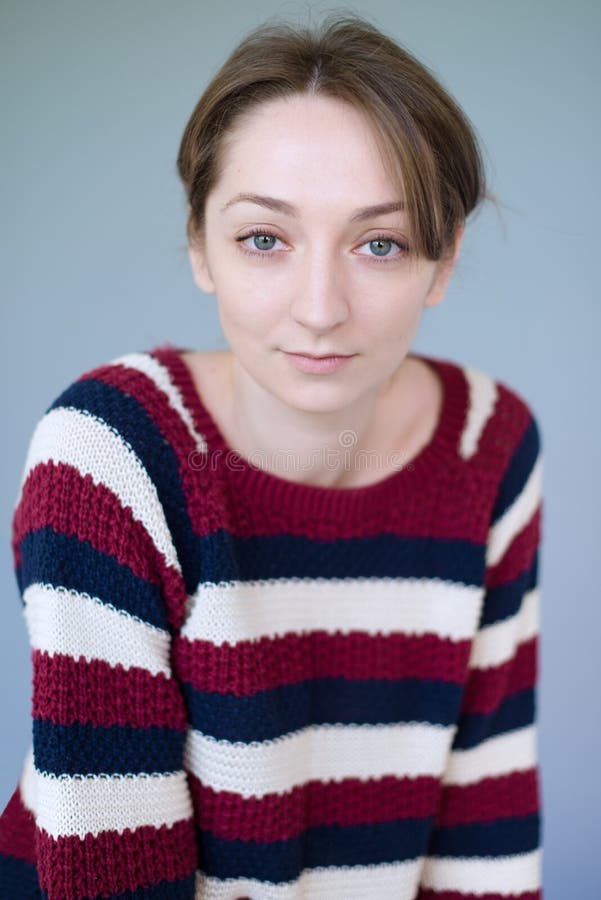 Sincere stock image. Image of facial, blue, flirting - 56114957