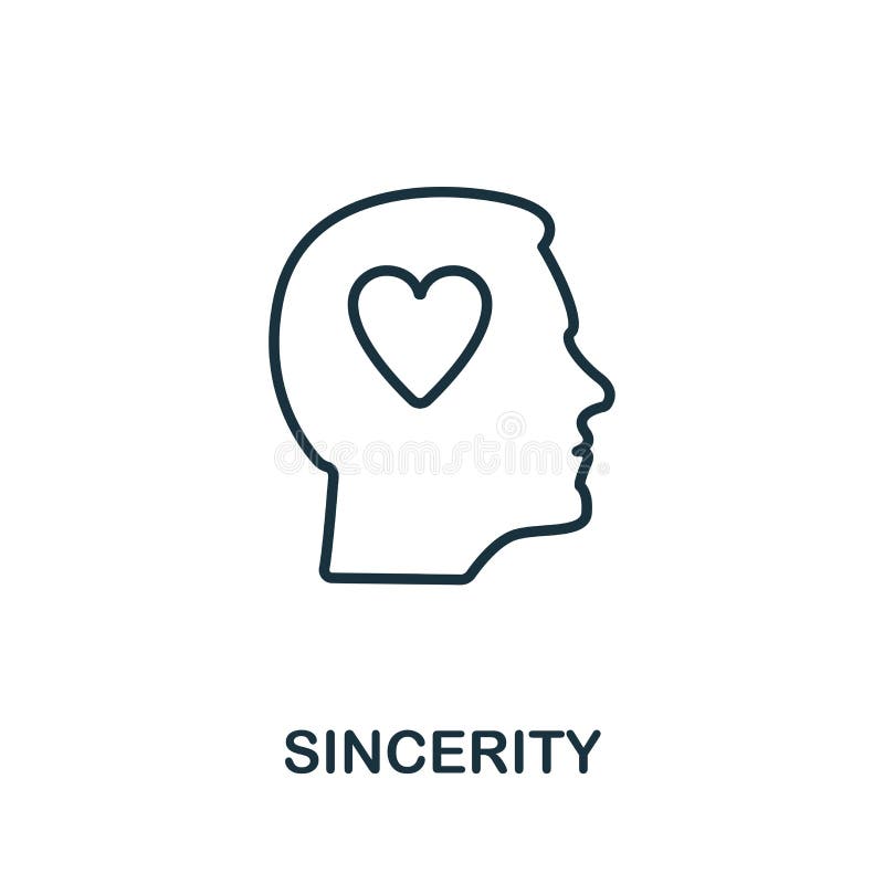 Sincerity Icon. Outline Style Thin Design from Influencer Icons ...