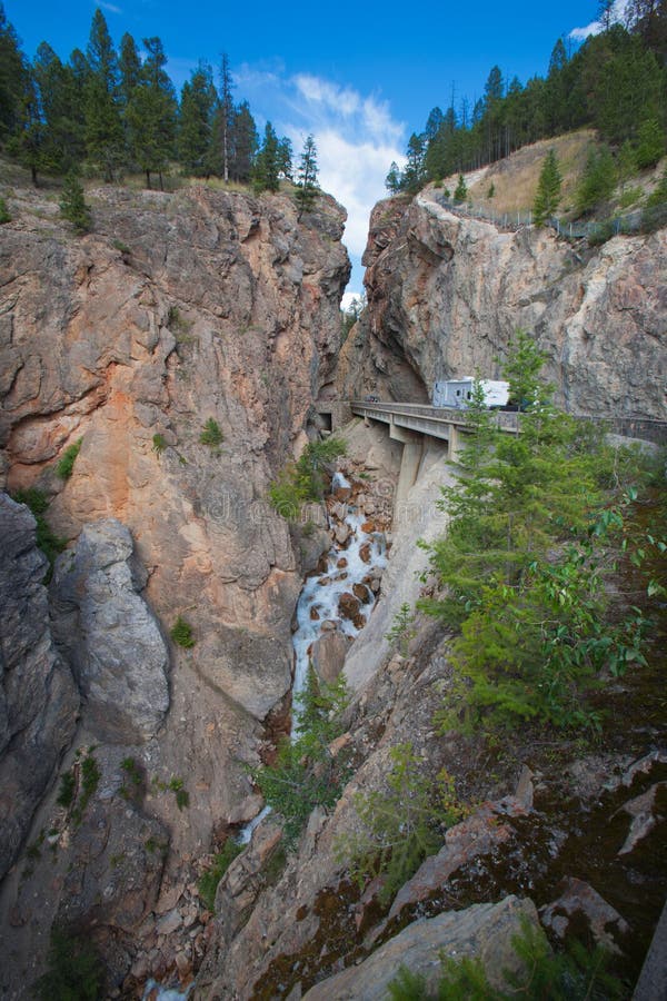 Sinclair Canyon in Kootenay National Park Stock Image - Image of canyon ...