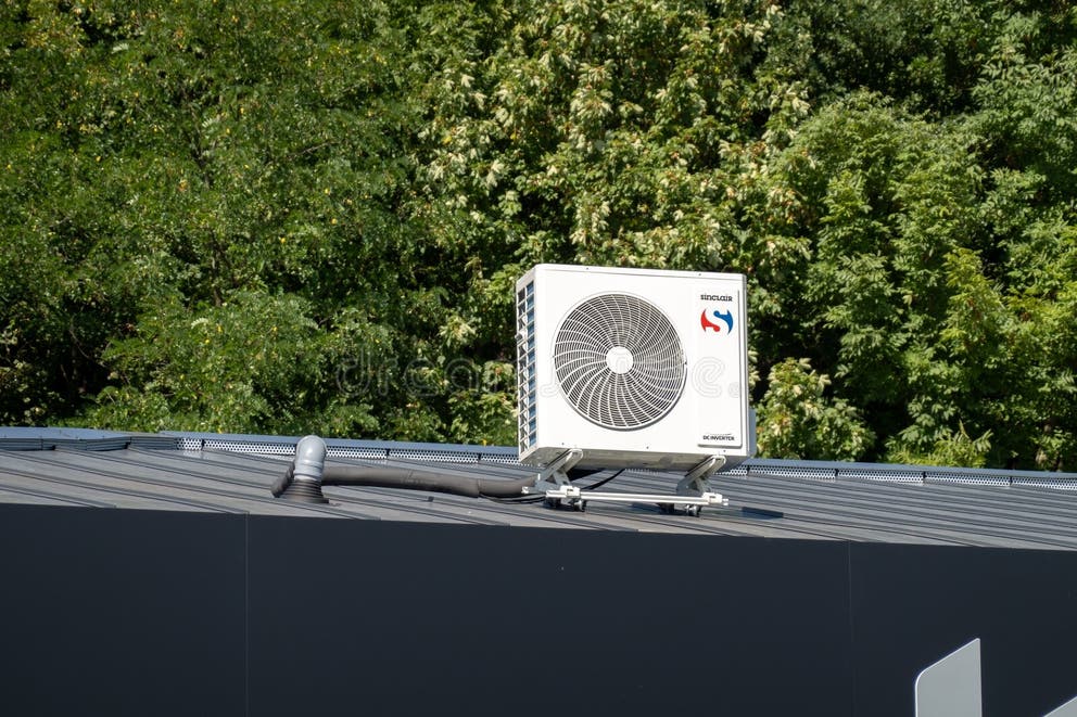 Sinclair Multi Variable Air Conditioning System on a Roof Editorial ...