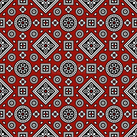 Sindhi Ajrak Pattern stock vector. Illustration of element - 38813003