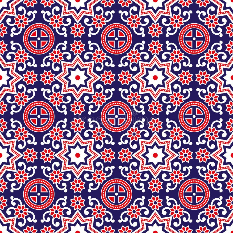Sindhi Ajrak Pattern Vector Stock Vector - Illustration of hyderabad ...