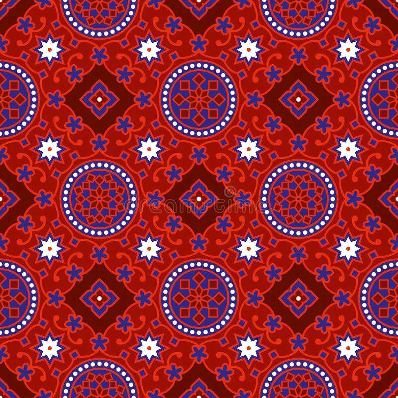 Sindhi Ajrak Pattern Vector Stock Vector - Image: 39013772