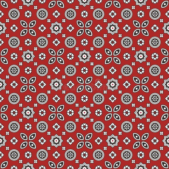 Sindhi Red Ajrak Pattern stock vector. Illustration of magazine - 46992372