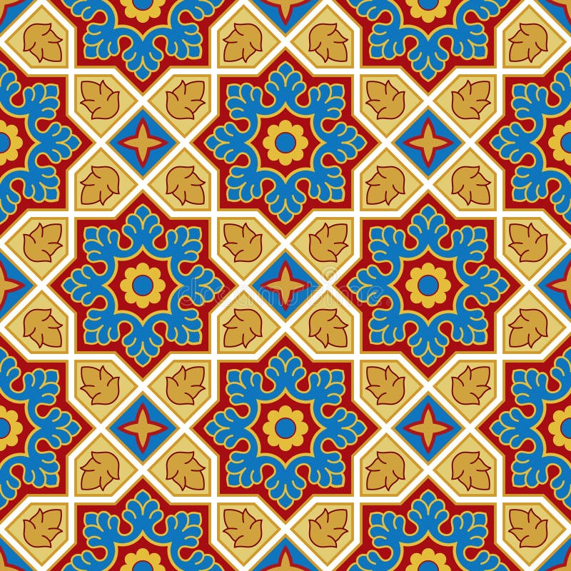 Sindhi Ajrak Pattern Vector Stock Vector - Illustration of hyderabad ...