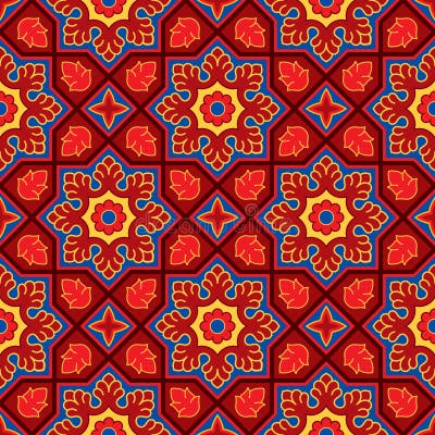 Sindhi Traditional Pattern Background, Red & Blue Wallpaper Stock ...