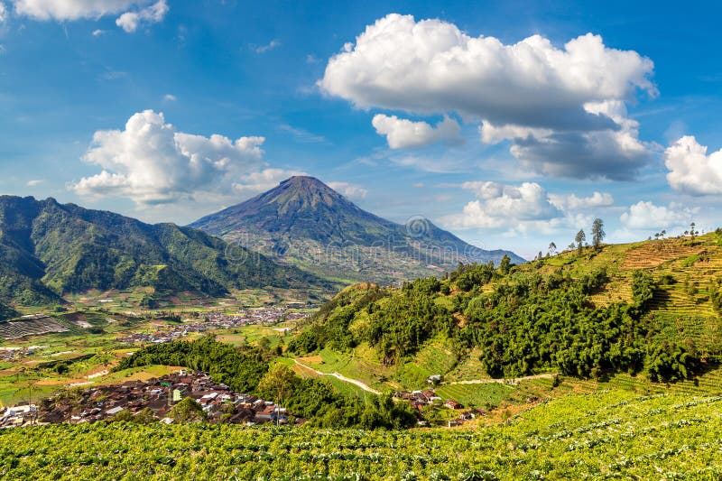 Sindoro Mountain, Central Java Stock Image - Image of landscape, outdoor: 268578989