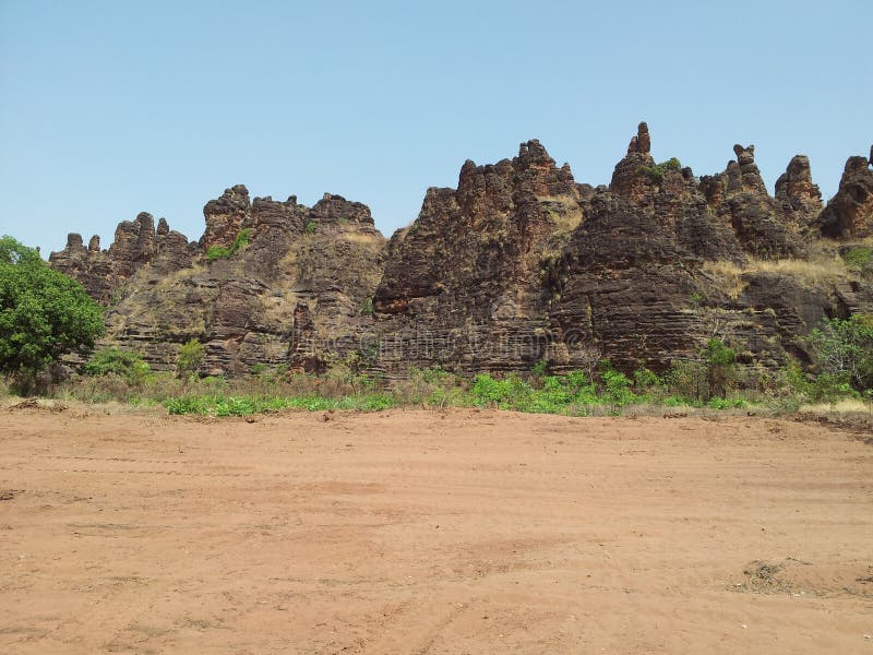 Sindou City Peaks Seen from the Road Stock Photo - Image of mountain ...