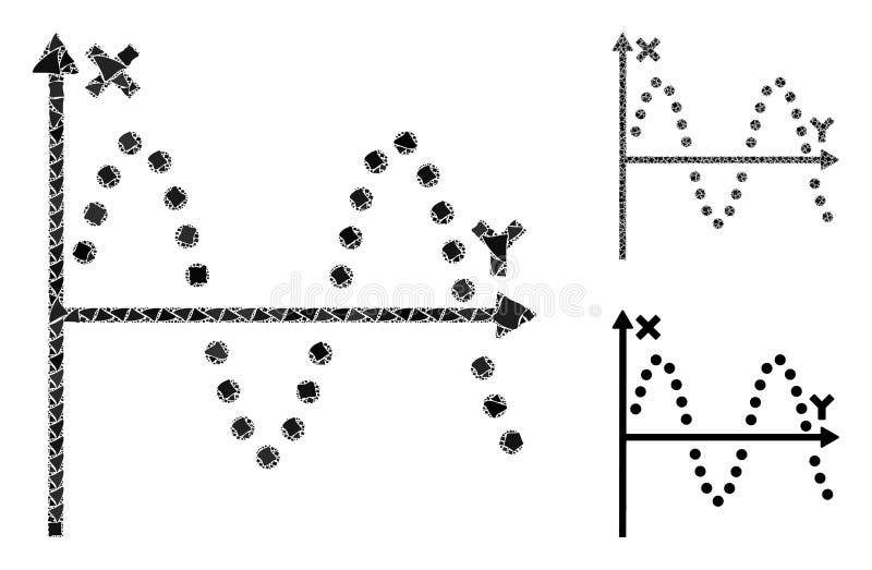 Sine Plot Composition Icon of Tuberous Items Stock Vector ...