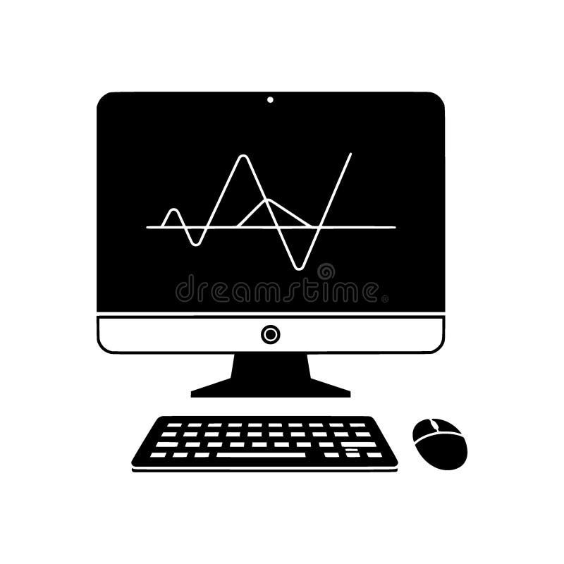 Sine Wave Graph on Computer Screen – Digital Signal Analysis Concept ...