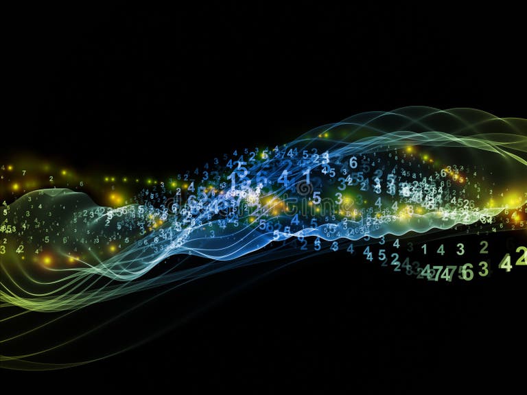 Sine Wave Numbers stock illustration. Illustration of code - 25636411