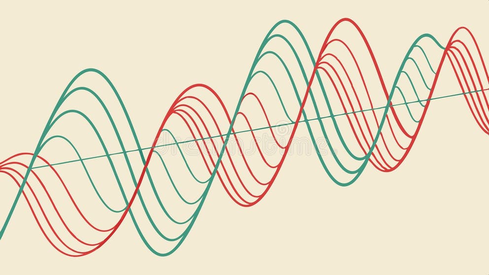 Sine Wave Pattern, Abstract Sound Vector Design Generative AI Stock ...