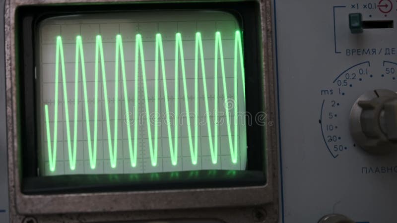 Sine Wave Visual: Oscilloscope Screen Graph Stock Video - Video of ...