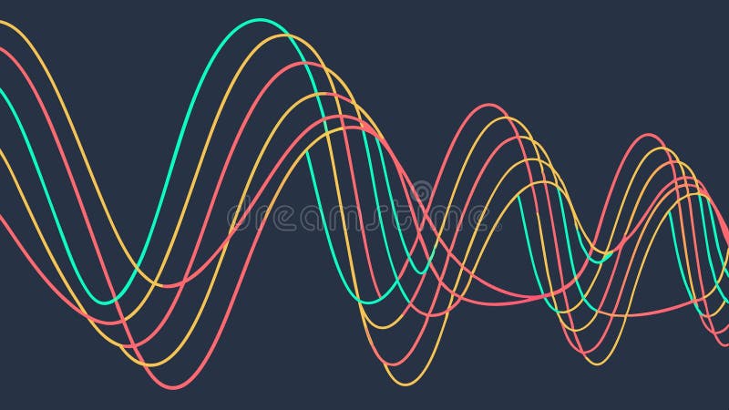 Sine Waves Abstract Pattern, Modern and Scientific Background Vector ...
