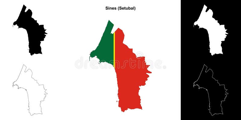 Sines Outline Map Stock Illustrations – 2 Sines Outline Map Stock ...