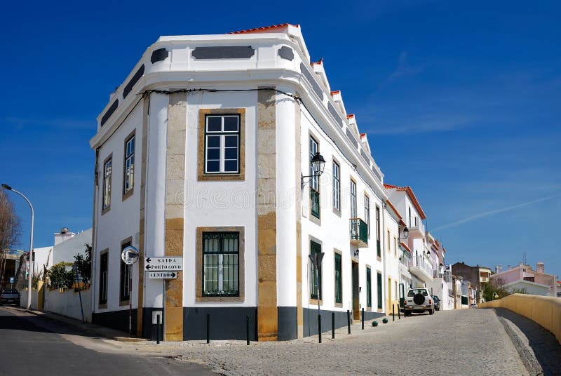 Cobblestone, Sines, Portugal Stock Image - Image of outdoor, dwelling ...