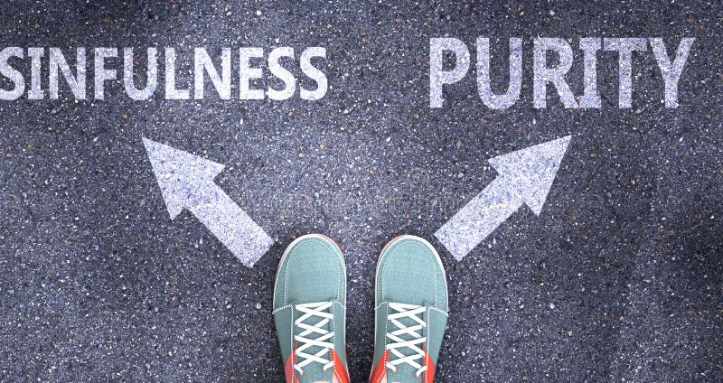 Sinfulness and Purity As Different Choices in Life - Pictured As Words ...