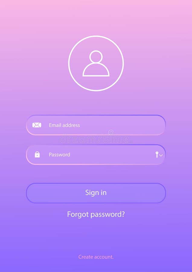 Sing Up Form Landing Page Design Template Concept Vector Illustration ...