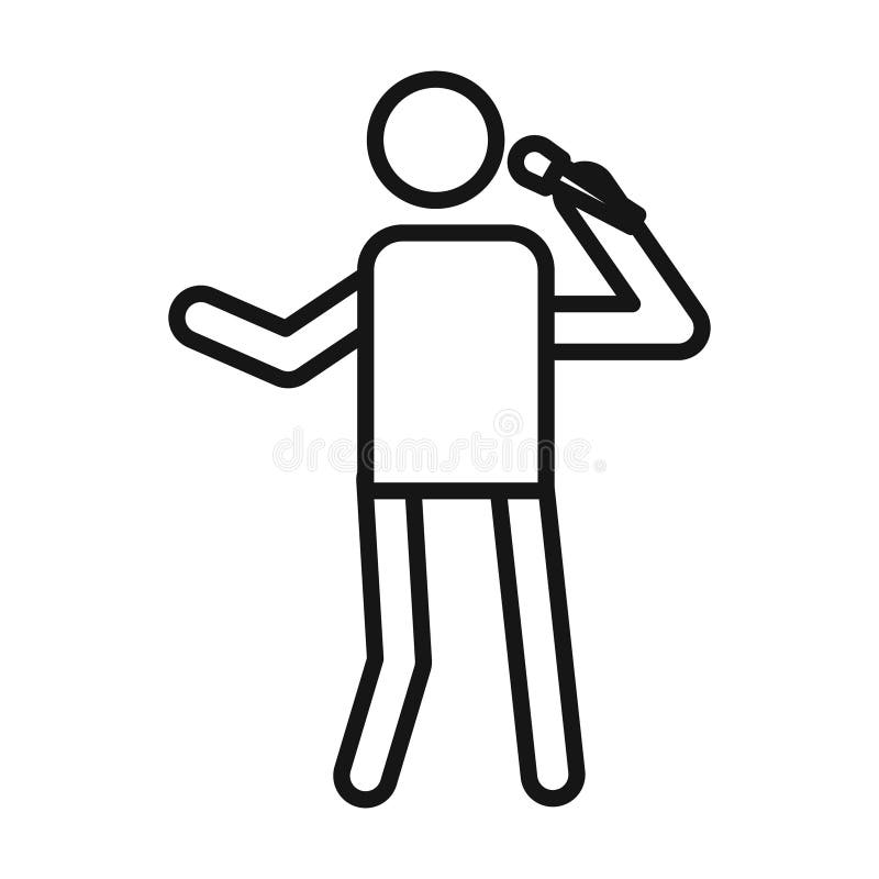 Sing Icon Logo Sign Vector Outline Stock Vector - Illustration of ...