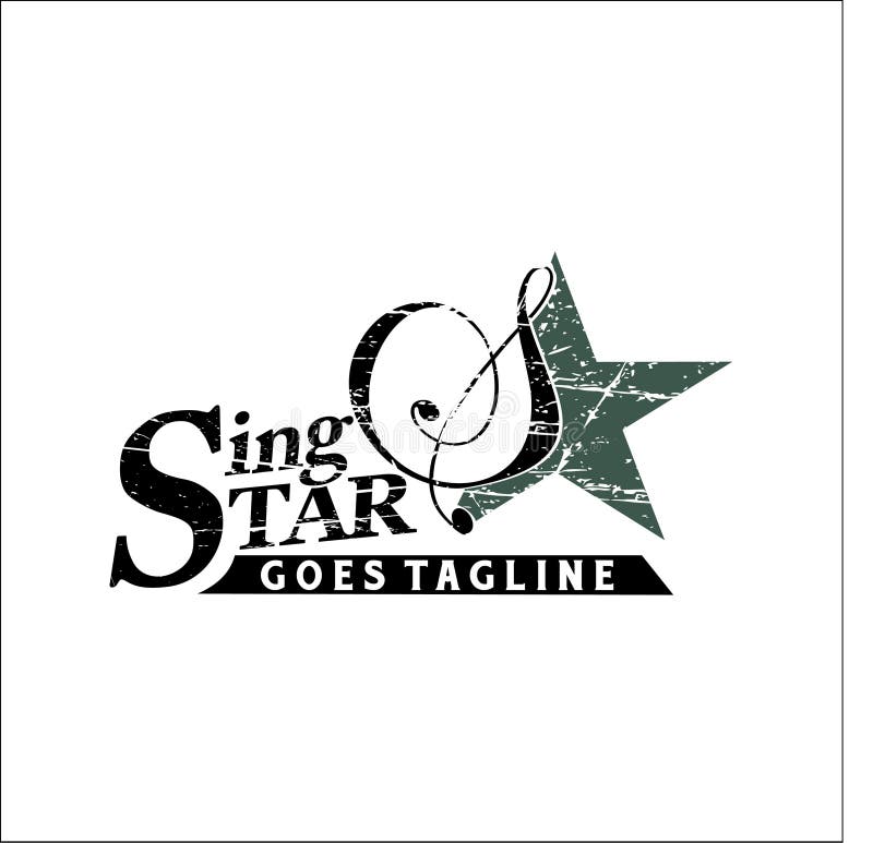 Sing star / exclusive logo stock vector. Illustration of musical ...