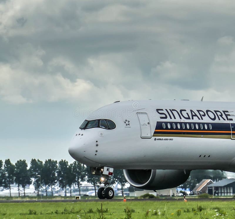 Singapore Airlines Airbus A350-900 Closeup Editorial Stock Image ... Singapore Airlines Airbus A350-900 Closeup Editorial Stock Image ...