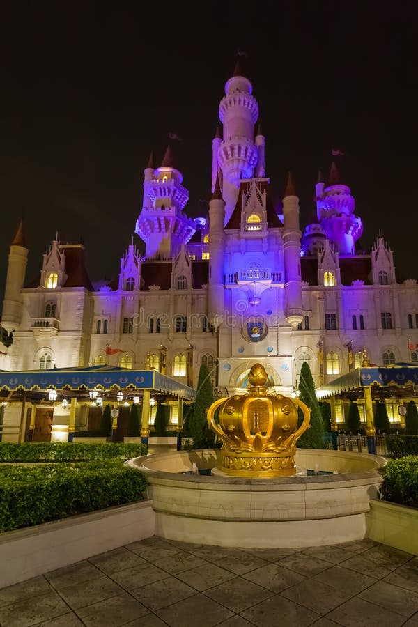 SINGAPORE - April 30: Magic Castle in Universal Studio Park at S ...