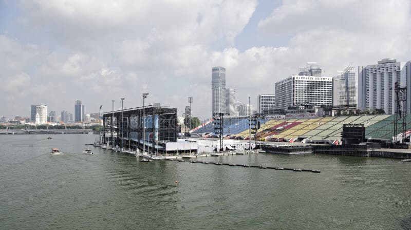 The Float at Marina Bay editorial photography. Image of esplanade ...