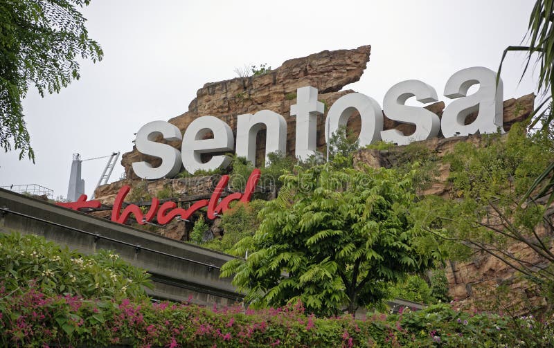 View of Sentosa Island, Singapore Editorial Stock Image - Image of ...