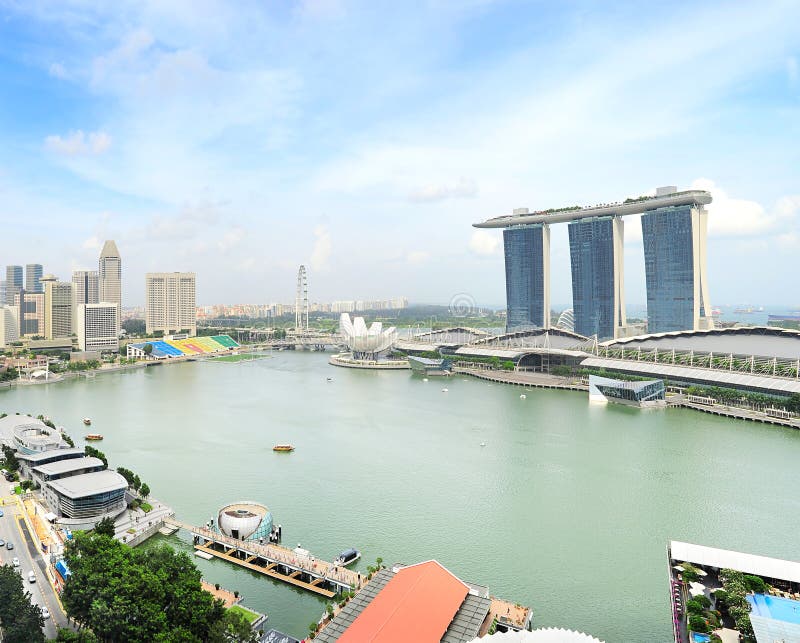 Singapore bay stock image. Image of downtown, district - 41038309