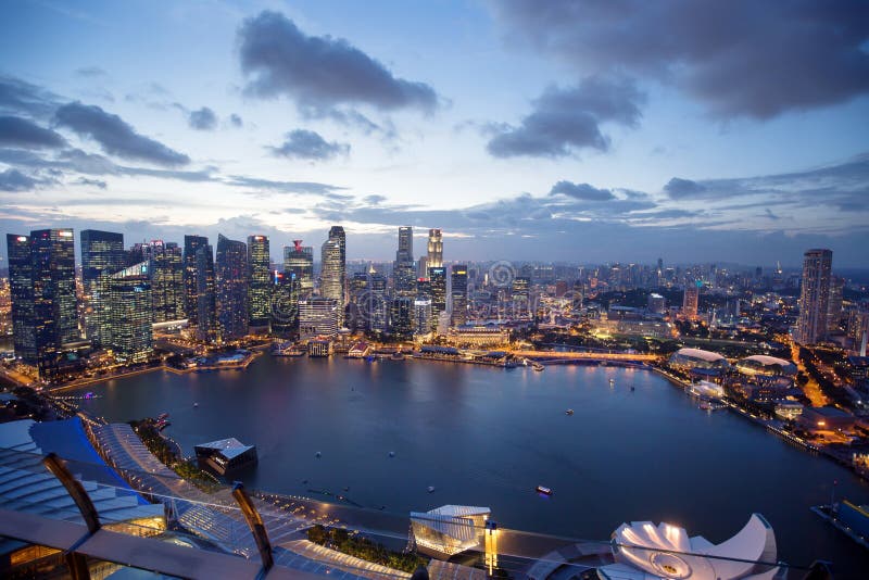 Singapore bay editorial stock photo. Image of landmark - 50610413