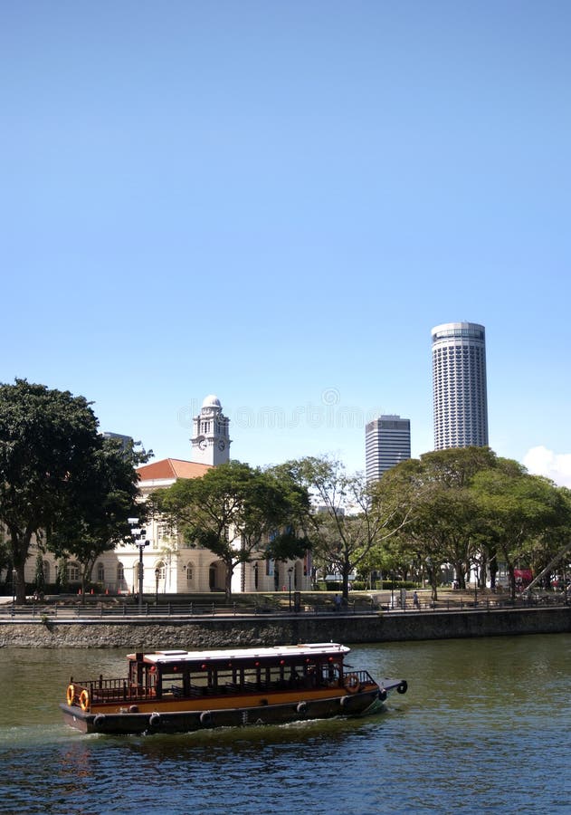 Singapore Boat Quay Museums Stock Image - Image of afternoon, clock ...