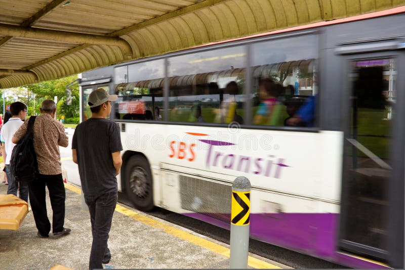 Singapore Bus Stop / Shelter Editorial Image - Image of waits, chinese ...