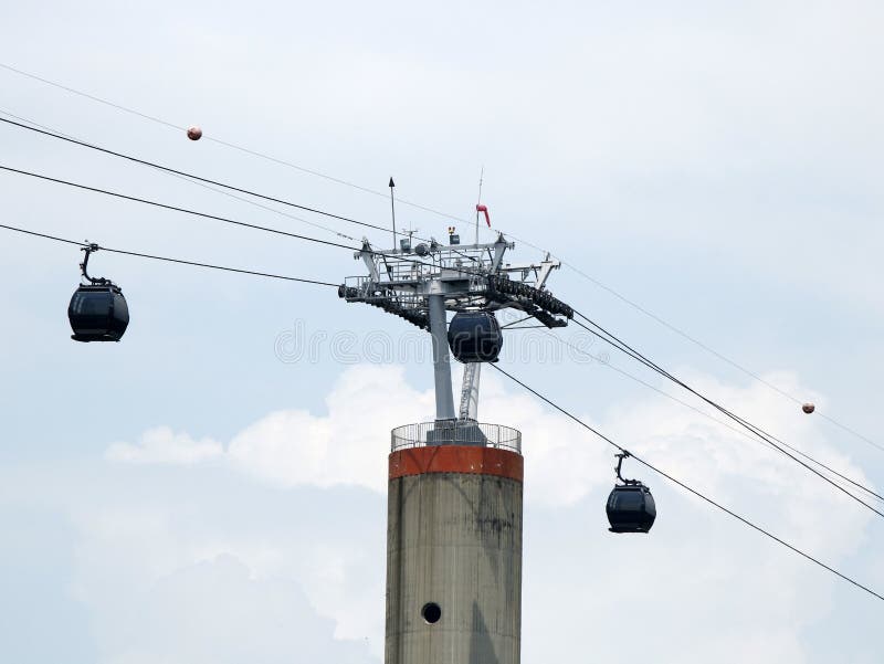 Singapore Cable Way Support Editorial Image - Image of asia ...