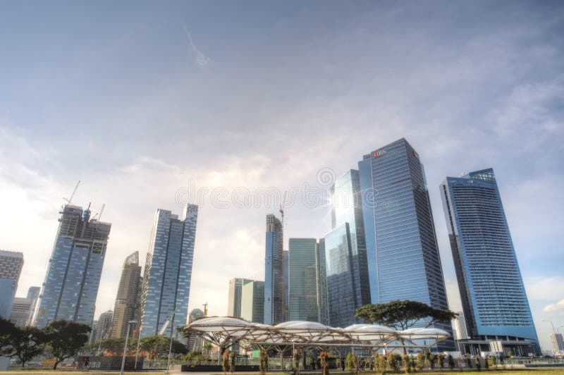 Singapore CBD skyline editorial stock image. Image of financial - 26843694