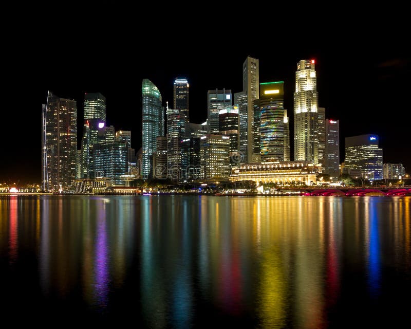 Singapore Color CBD stock image. Image of cityscape, river - 24519105