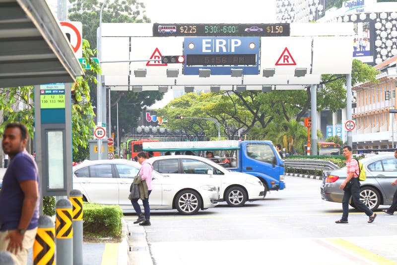Singapore : Electronic Road Pricing Editorial Photography - Image of ...