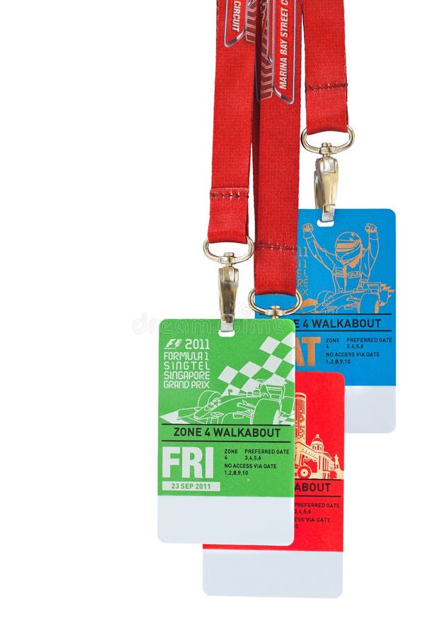 Singapore F1 Night Race Passes Sept 2011 Editorial Stock Photo - Image ...