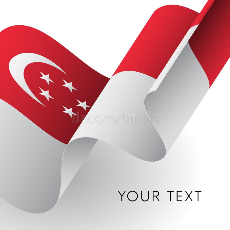 Singapore Flag. Patriotic Design. Vector. Stock Illustration ...