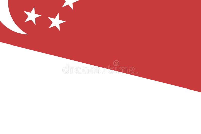 Rectagular Flag Cutout of Singapore Stock Vector - Illustration of ...