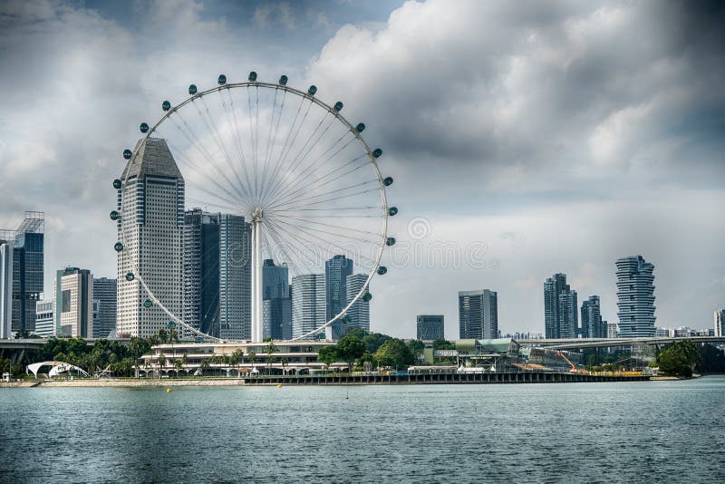 Singapore Flyer the Giant Ferris Wheel in Singapore Stock Photo - Image ...
