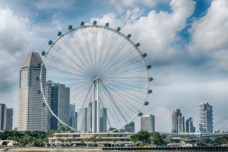 Singapore Flyer the Giant Ferris Wheel in Singapore Stock Image - Image ...