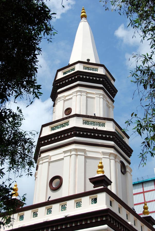 Singapore: Hajjah Fatimah Mosque Steeple Stock Photo - Image of steeple ...