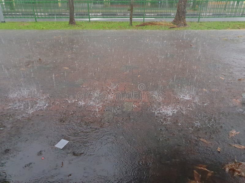 Singapore : Heavy Rain Scene Stock Photo - Image of view, storm: 260678654