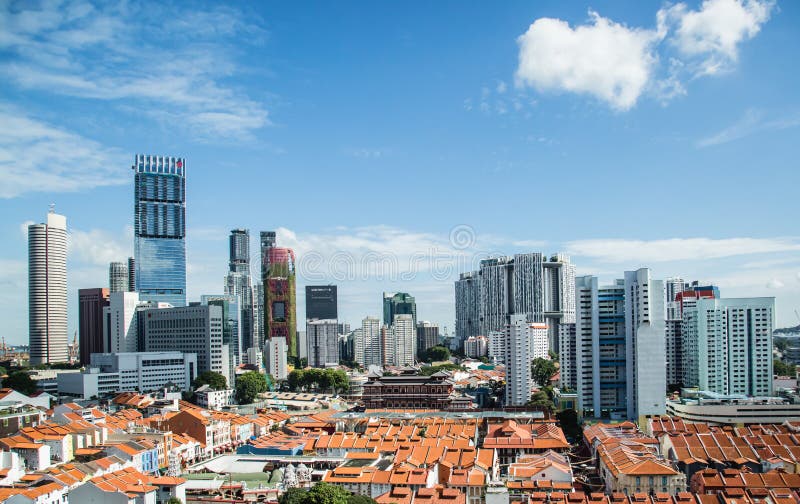 City Core Area High Density Building Facade View Stock Image - Image of ...