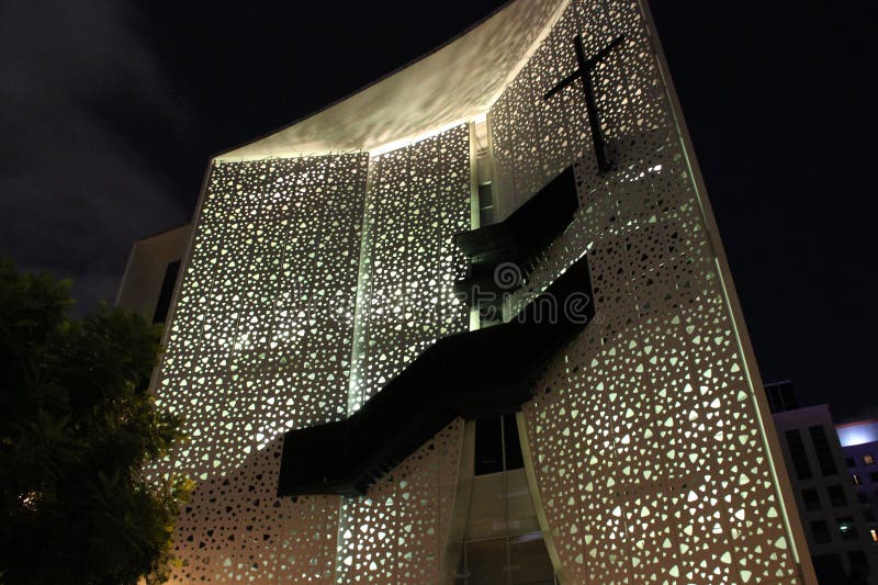 Singapore Life Church - Singapore Stock Photo - Image of wall, building ...