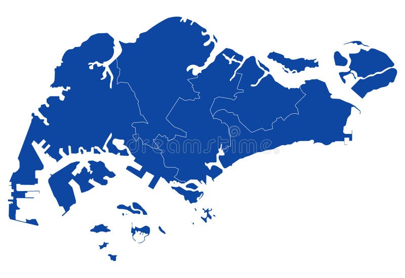 Singapore Map. CDC Districts Map of Singapore, Empty Map of Singapore ...