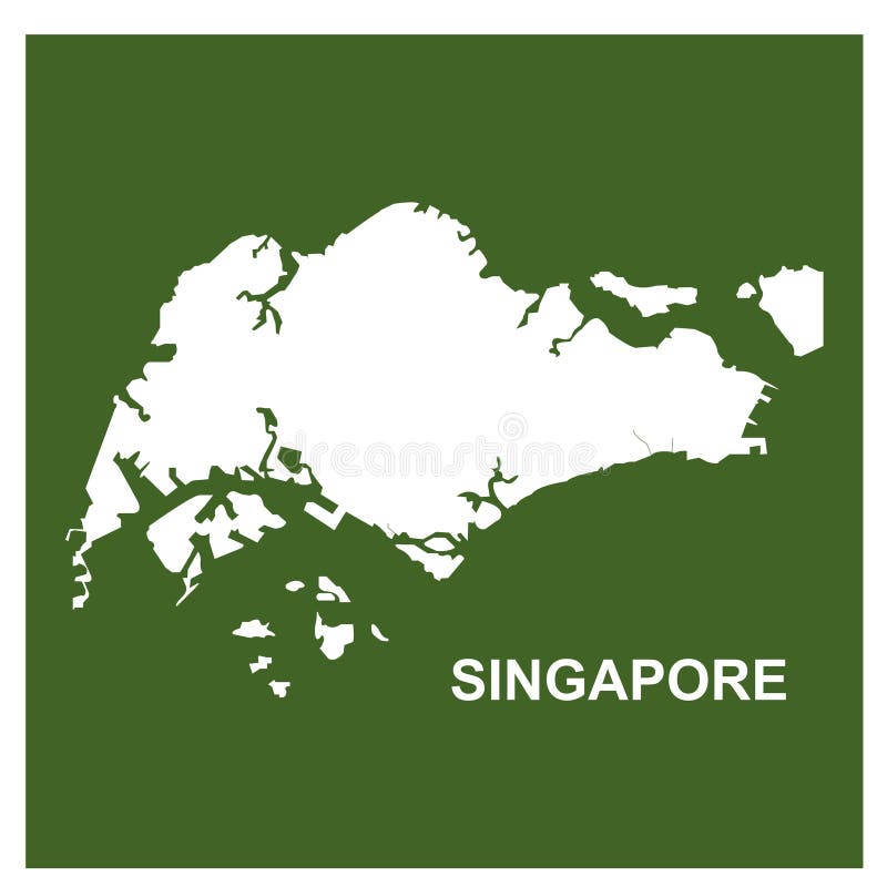 Singapore map icon stock vector. Illustration of silhouette - 292566518