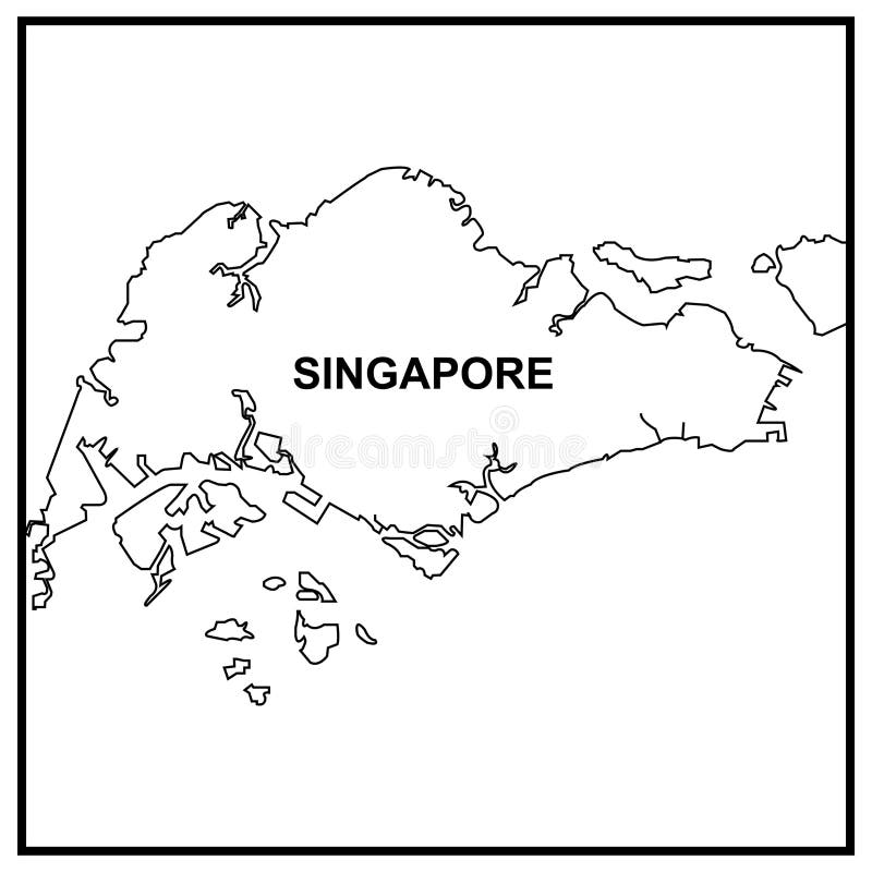 Singapore map icon stock vector. Illustration of island - 292566526