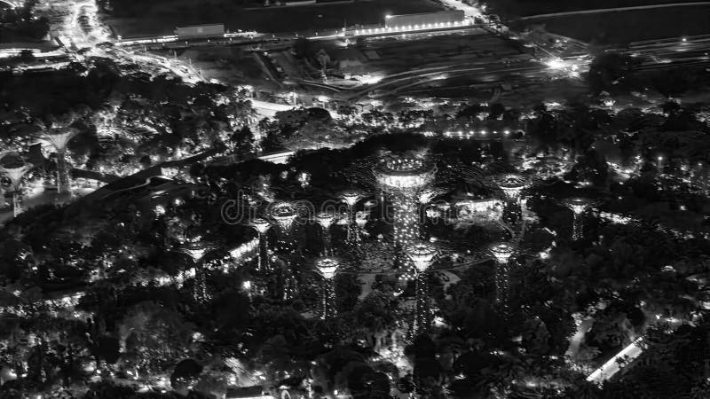 Singapore Marina Bay at Night - Gardens by the Bay Stock Photo - Image ...